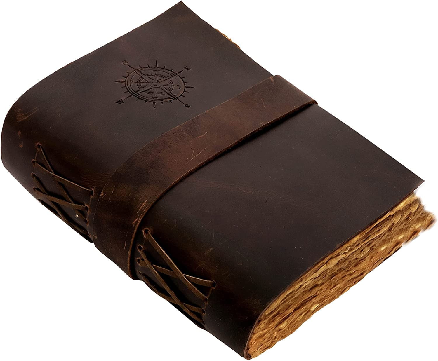 Compass Vintage Leather Journal - Antique Handmade With Lock Leather ...