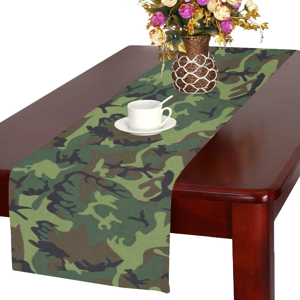 MYPOP New Camouflage Cotton Linen Table Runner 14x72 inches - Walmart.com