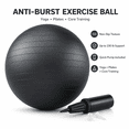 Exercise Ball for Yoga, Pilates & Fitness, Anti-Burst Stability Ball ...