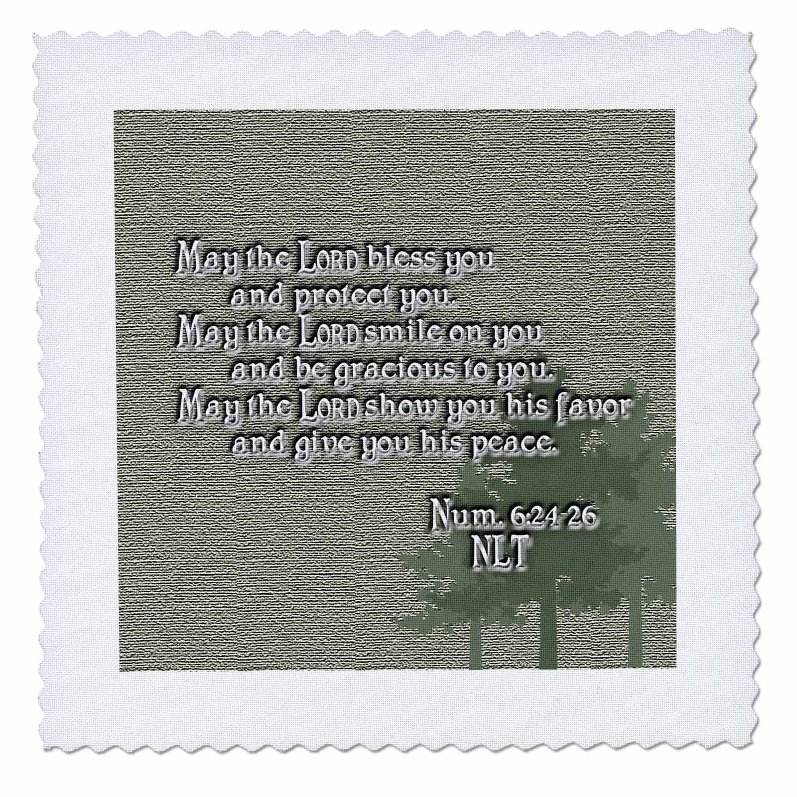 3dRose Aaron’s Blessing Numbers 624 26 Bible verse - Quilt Square, 8 by ...