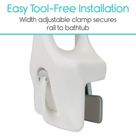 Bathtub Safety Rail - Bathroom Tub Safety Rail for Elderly, Seniors ...