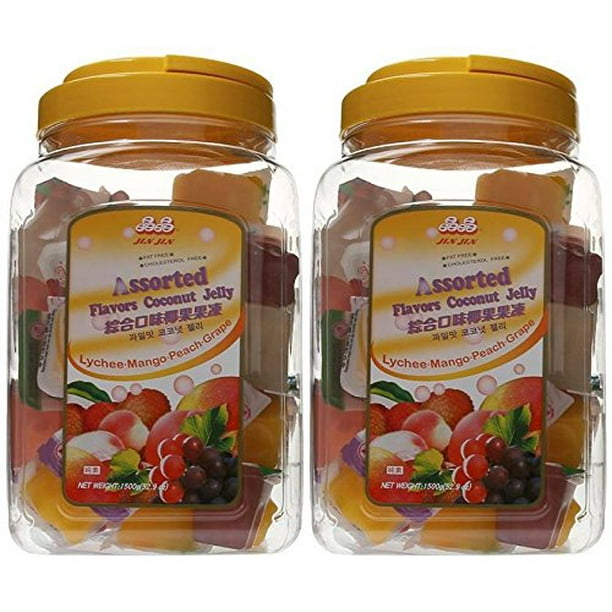 NineChef Bundle - Jin Jin Assorted Fruit Lychee Mango Peach Grape Jelly ...