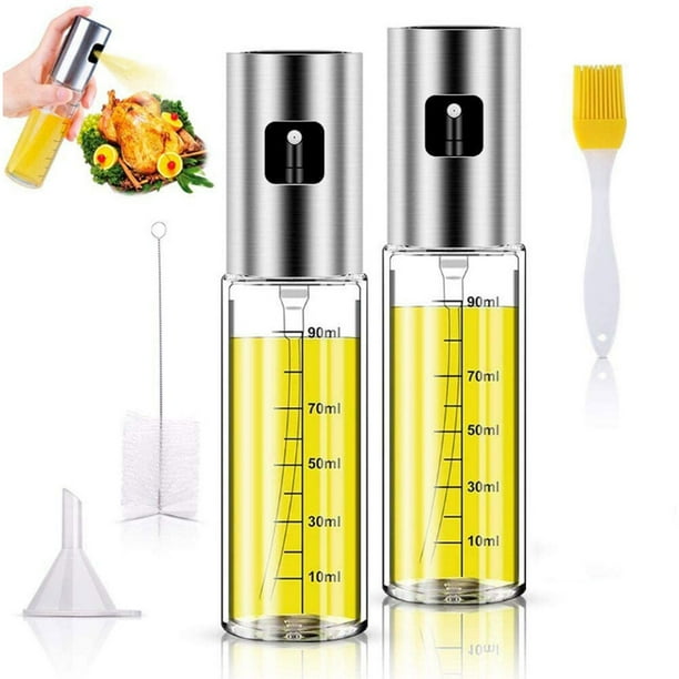 2 cooking oil spray bottles [100ml]-Oil mist bottle transparent ...