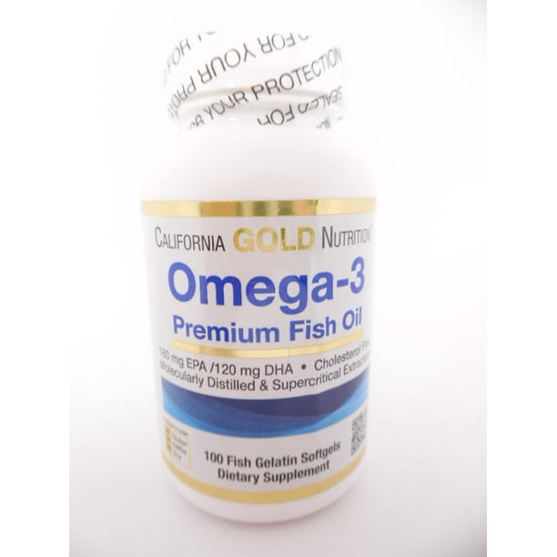 California Gold Nutrition Omega-3, Premium Fish Oil, 100 Fish Gelatin ...
