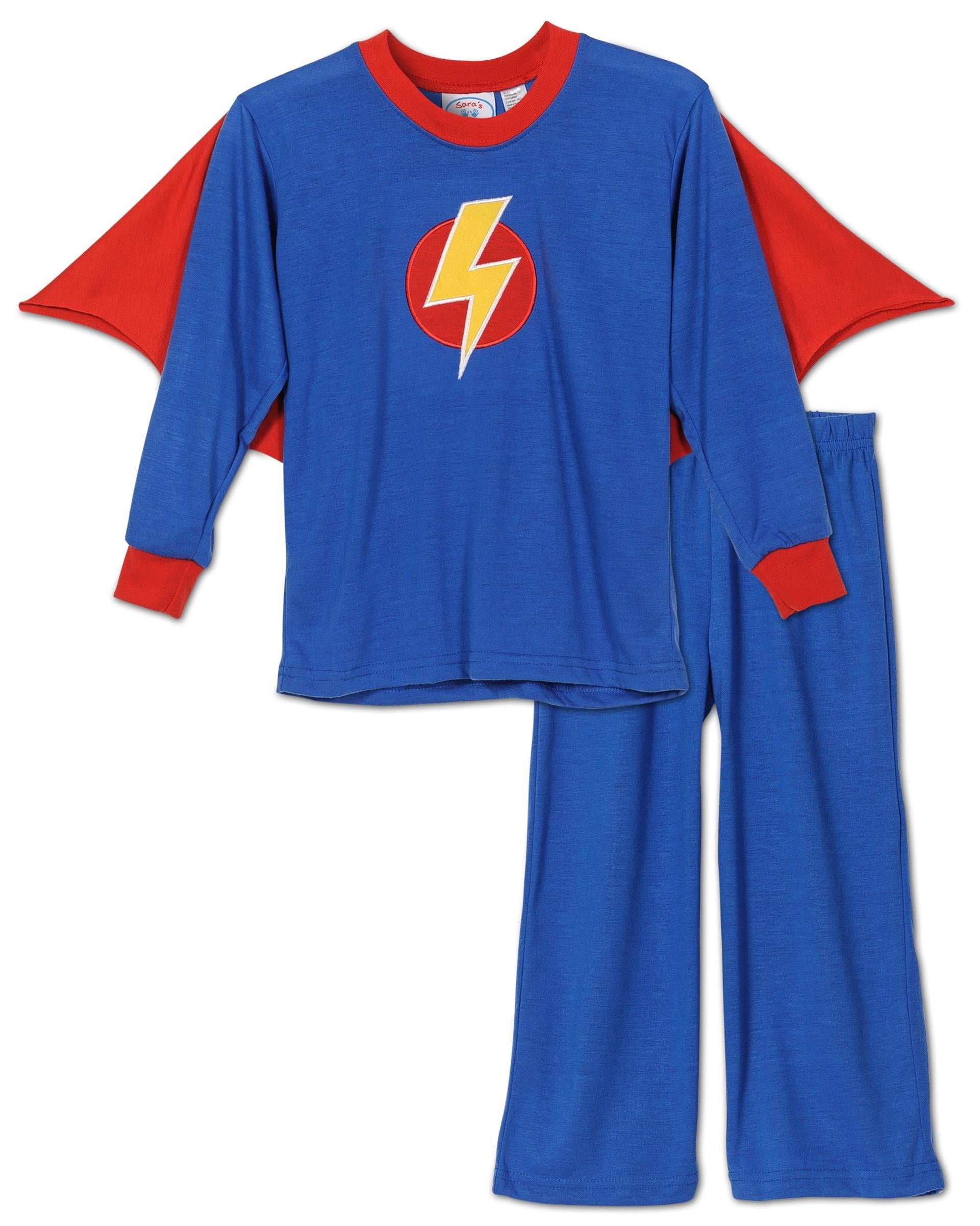 Sara's Print Boys' Girls' Super Hero 2-Piece Pajama with Cape | Walmart ...