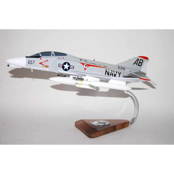 VF-14 TopHatters F-4b Model, 1/42 (18) Scale, Mahogany, Navy, Fighter - Walmart.com