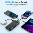 CICIEKAE 20000mAh Power BankPortable Charger with Cables, 37W Fast Charging Portable Charger for ...