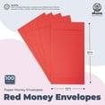 Walmart 100 Pack Small Red Money Envelopes (3.5x6.5in) for Cash, Coins ...