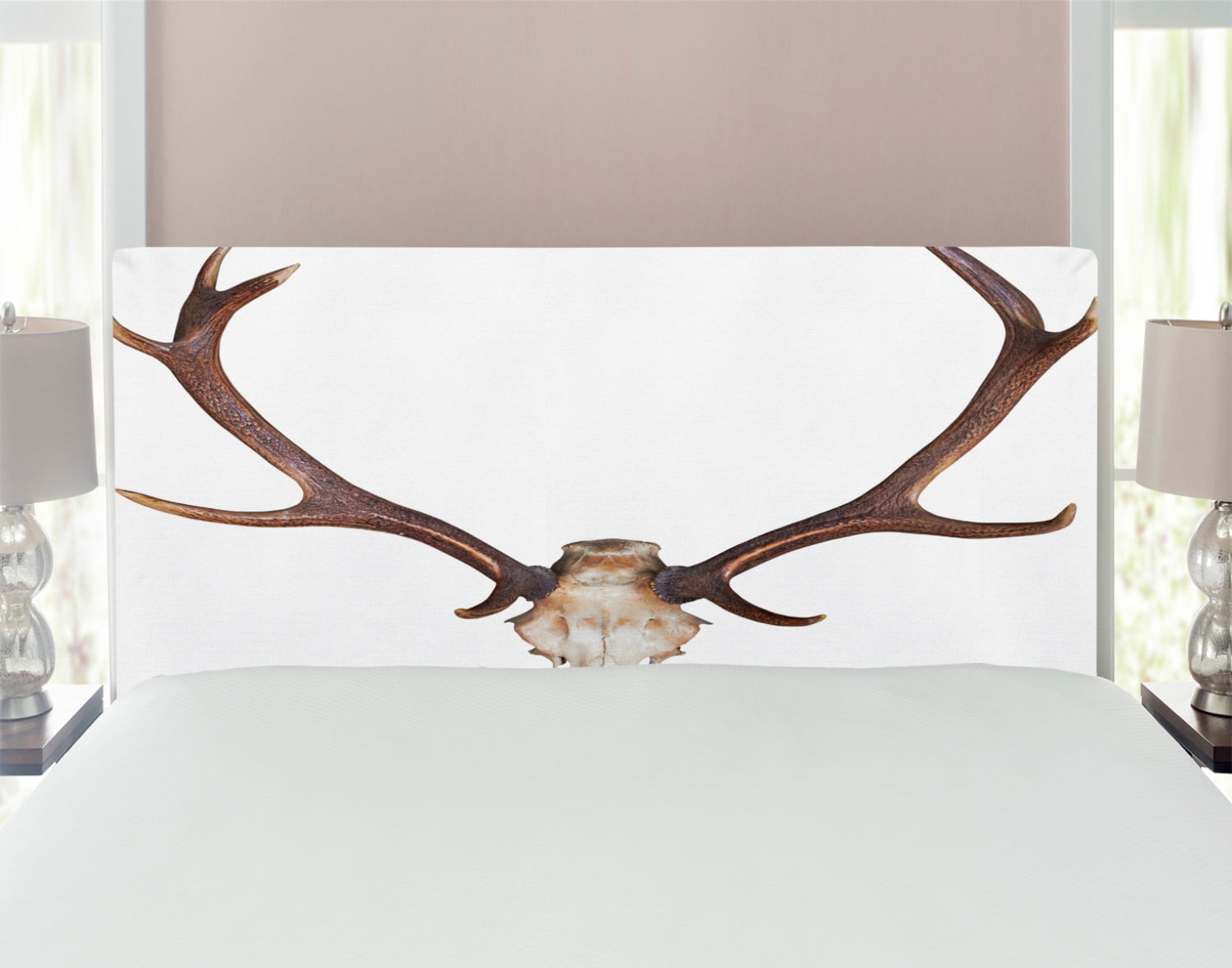 Antlers Headboard, Antlers of a Huge Stag Elk Skeleton Big Bone Horn ...