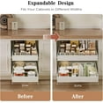 2 Pack Pull out Cabinet Organizer 21"Deep, Expandable Slide out Drawers ...