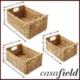 Casafield (Set of 3) Water Hyacinth Rectangular Storage Baskets with ...