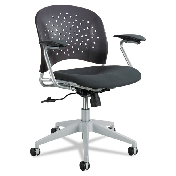 Safco Rêve Series Task Chair, Round Plastic Back, Polyester Seat, Black ...