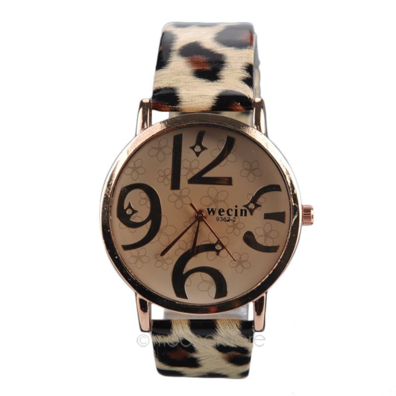 Leopard Print Animal Watch Big Face Easy to Read Numbers, Watch-207-AP ...