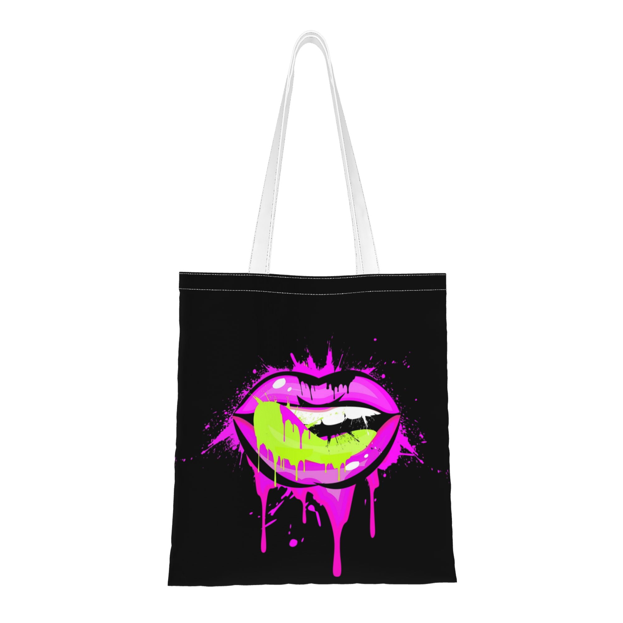 DouZhe Reusable Grocery Bags, Smile Lips Sexy Graffiti Lightweight ...