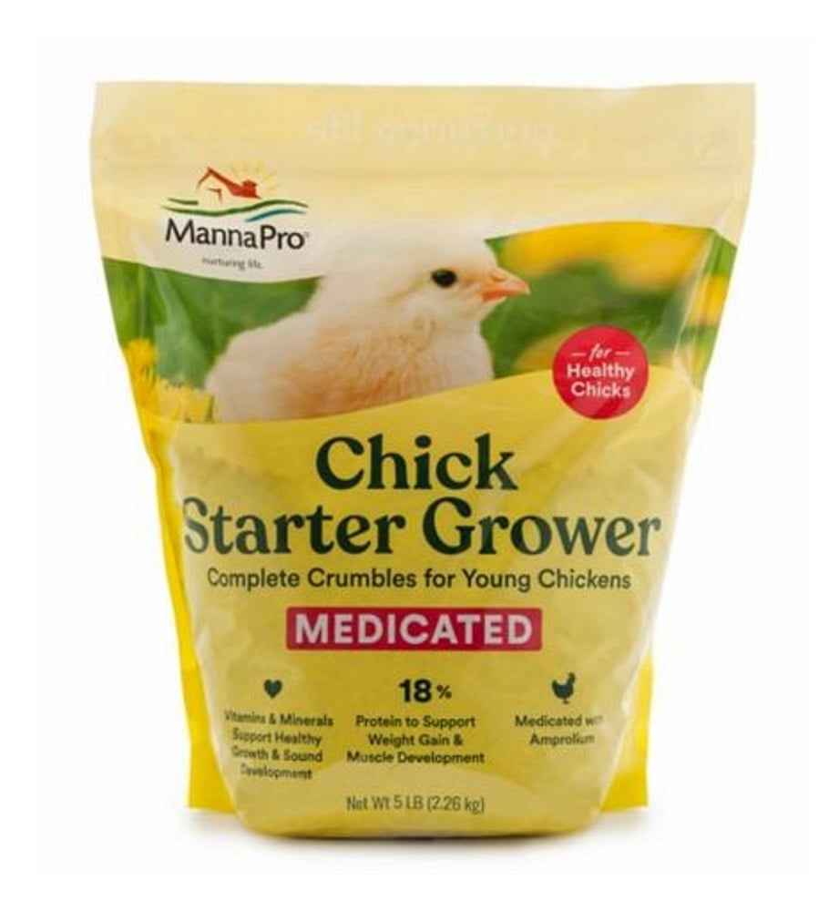 Manna Pro 1000197 Chick Starter 5 lbs. Package Medicated Crumbles ...