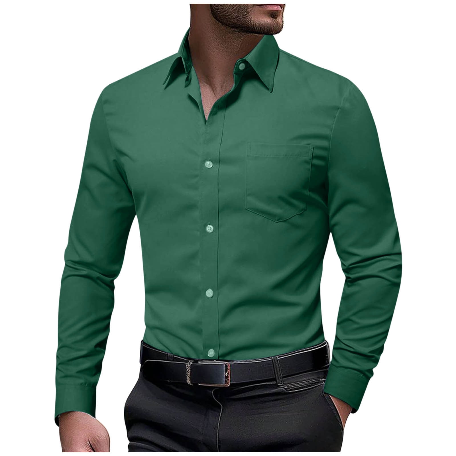 Click here for Miluxas Mens Stretch Dress Shirts Long Sleeve Butt... prices