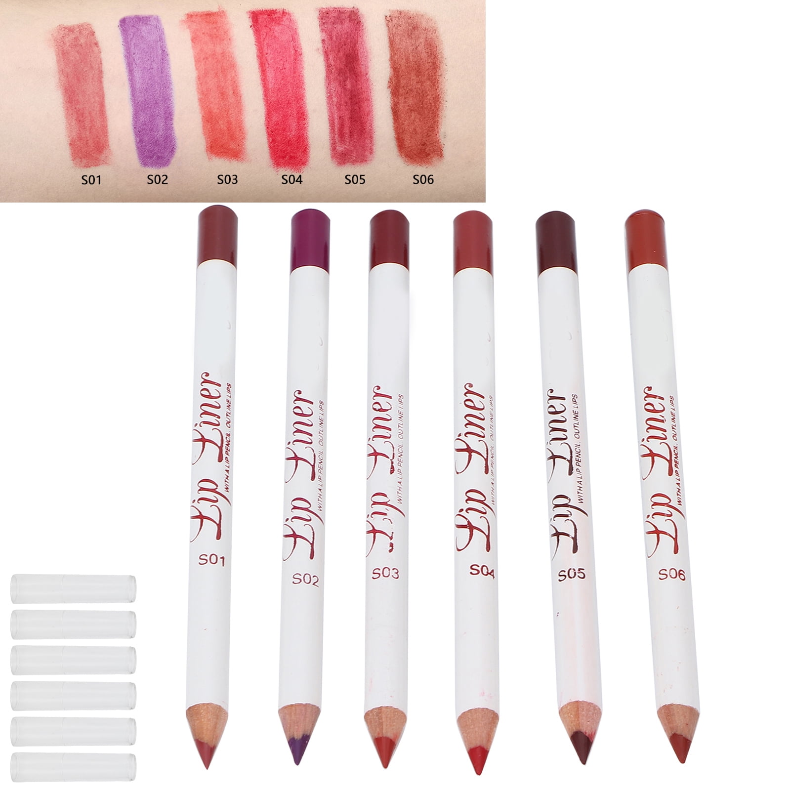 Liner de Labios de Plan Glide, Juego de Delineador de Labios para 6 piezas, Láspiz RESTENTE ...