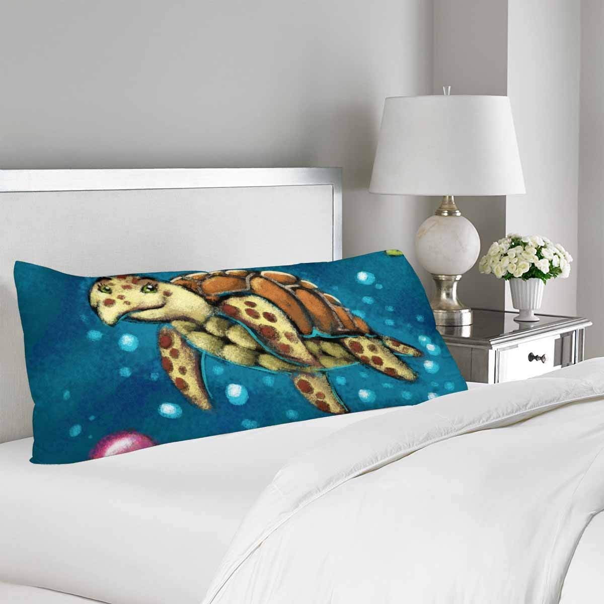GCKG Sea Turtle Body Pillow Covers Pillowcase 20x60 inches, Ocean Sea ...