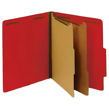 Universal Heavy-Duty Pressboard Classification Folders, Letter, Six ...