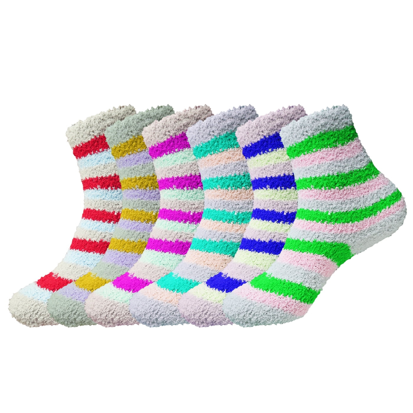 6 Pairs of Women's Bed Room Slipper Socks | Soft & Comfy Fuzzy ...