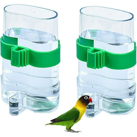 Bird Cage Water Dispenser Automatic Bird Waterer Clear Plastic ...