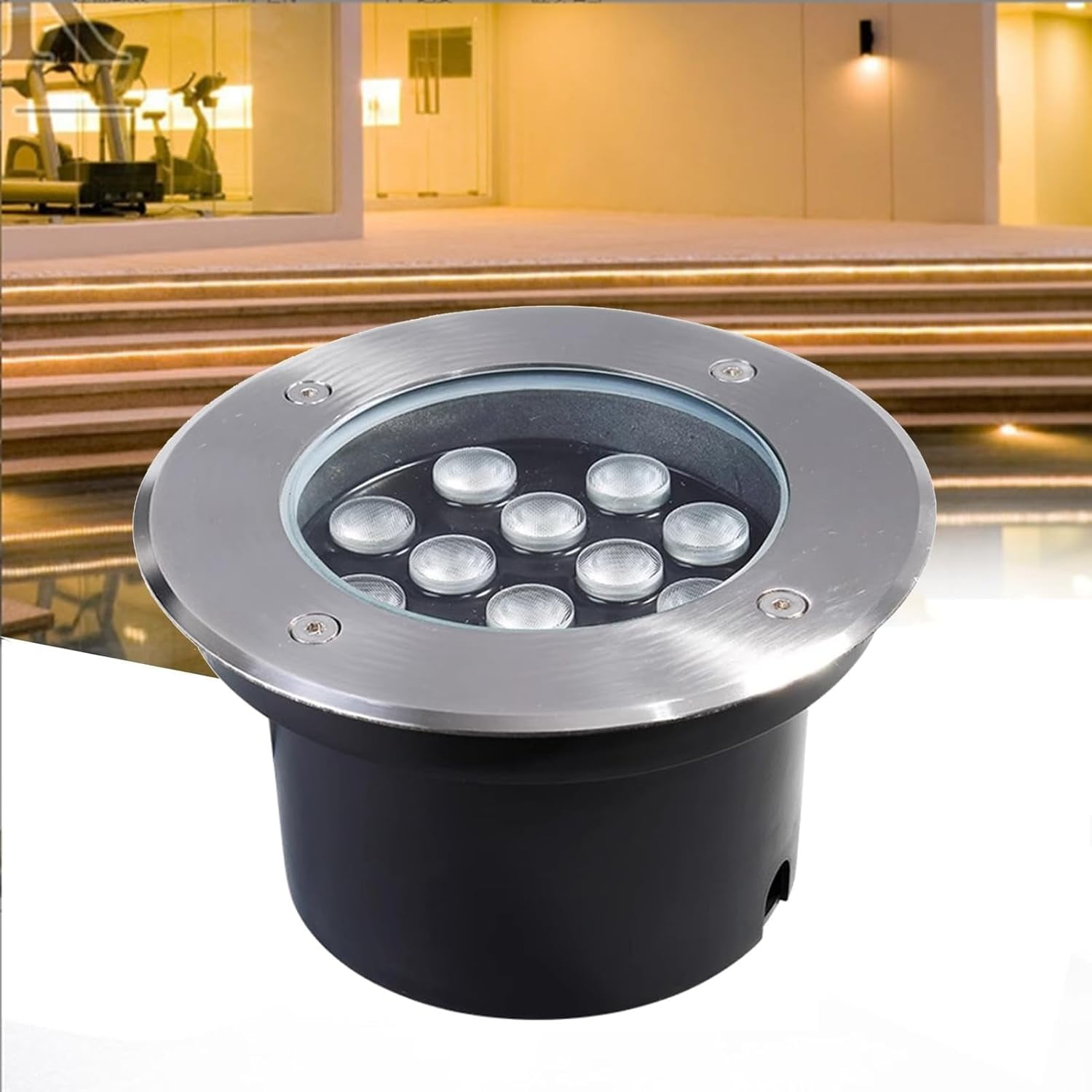 Landscape Lights - Outdoor LED Round Underground Light, IP66 Waterproof ...