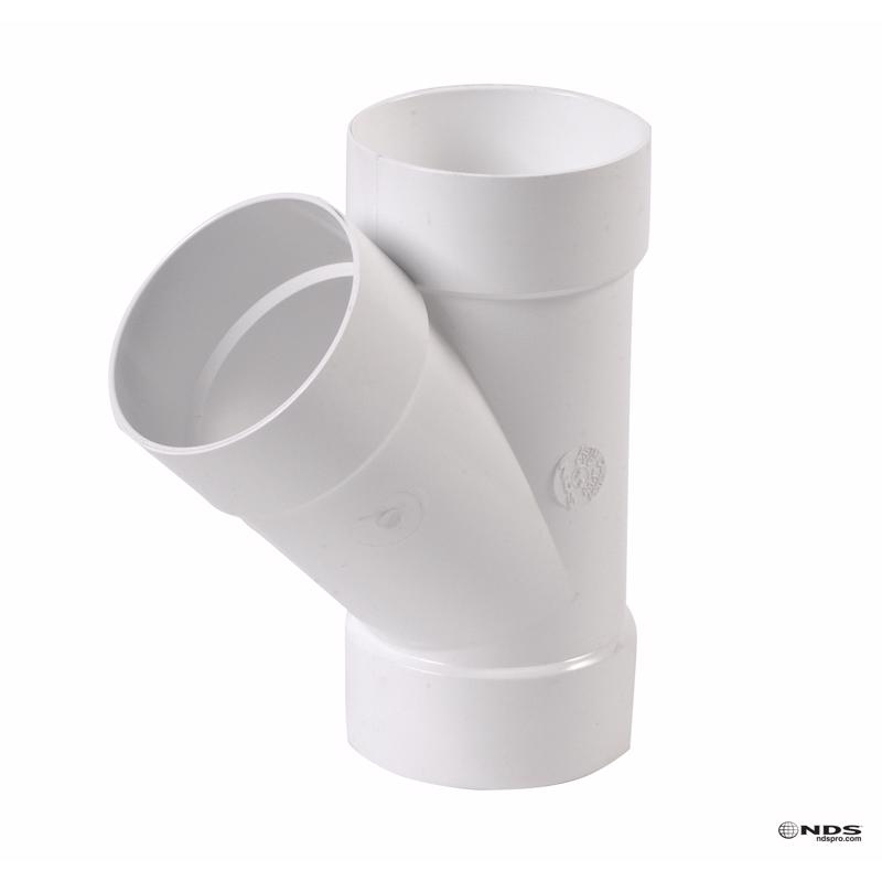 NDS Schedule 35 4 in. Hub each X 4 in. D Hub PVC Wye 1 pk - Walmart.com