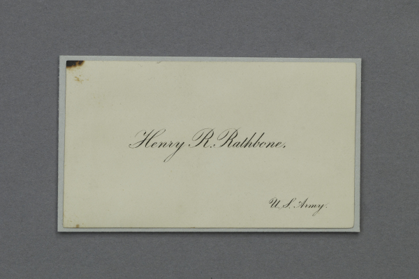 Print: Calling Card. Henry R. Rathbone, U.S. Army. Artifact In The ...