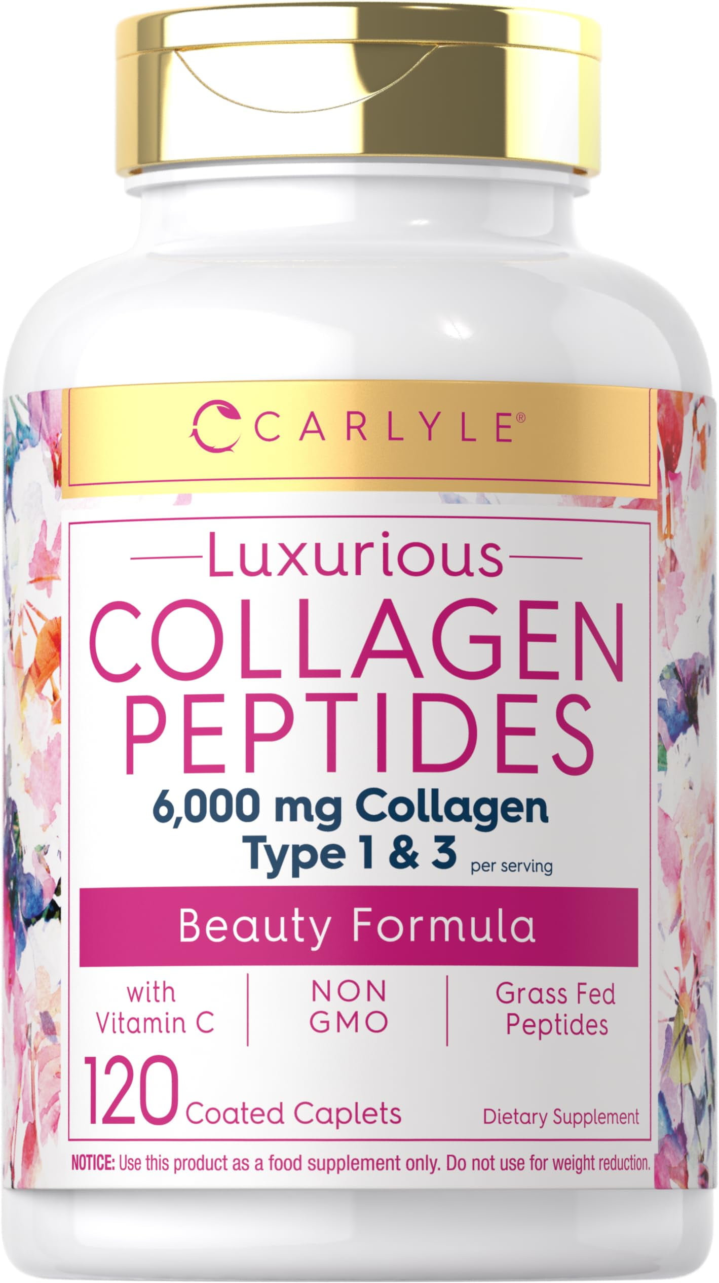 Suplemento de colágeno Carlyle Collagen + C 6000 mg 120 cápsulas | Bodega Aurrera en línea