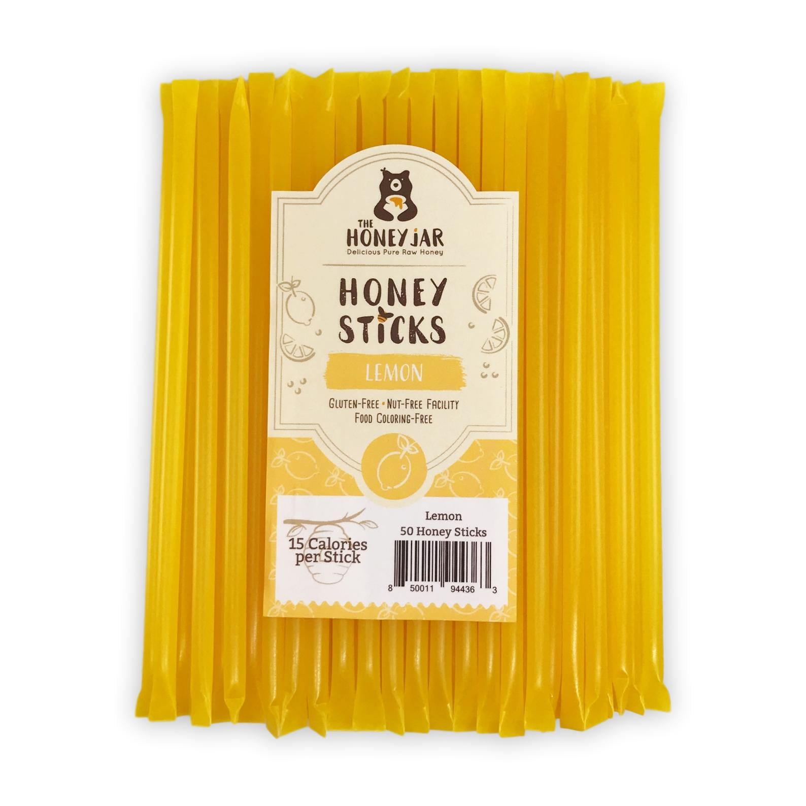 The Honey Jar - Lemon Flavored Honey Sticks - 50 Count Package ...