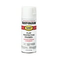 White, Rust-Oleum Stops Rust Flat Protective Enamel Spray Paint, 12 oz ...