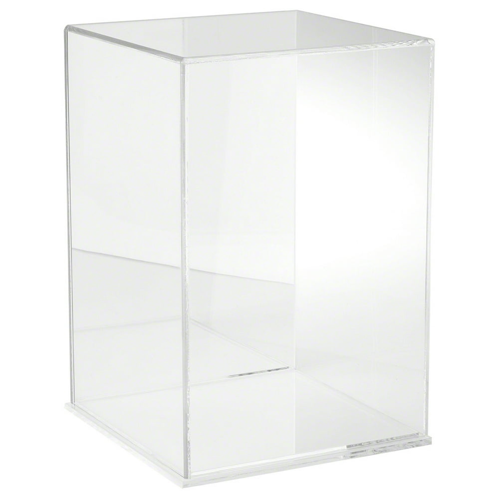 Plymor Clear Acrylic Display Case with Clear Base (Mirror Back), 10" W ...