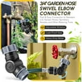 WHFNDF-Outdoor Faucet Extender, 3/4" Garden Hose Swivel Connector with ...