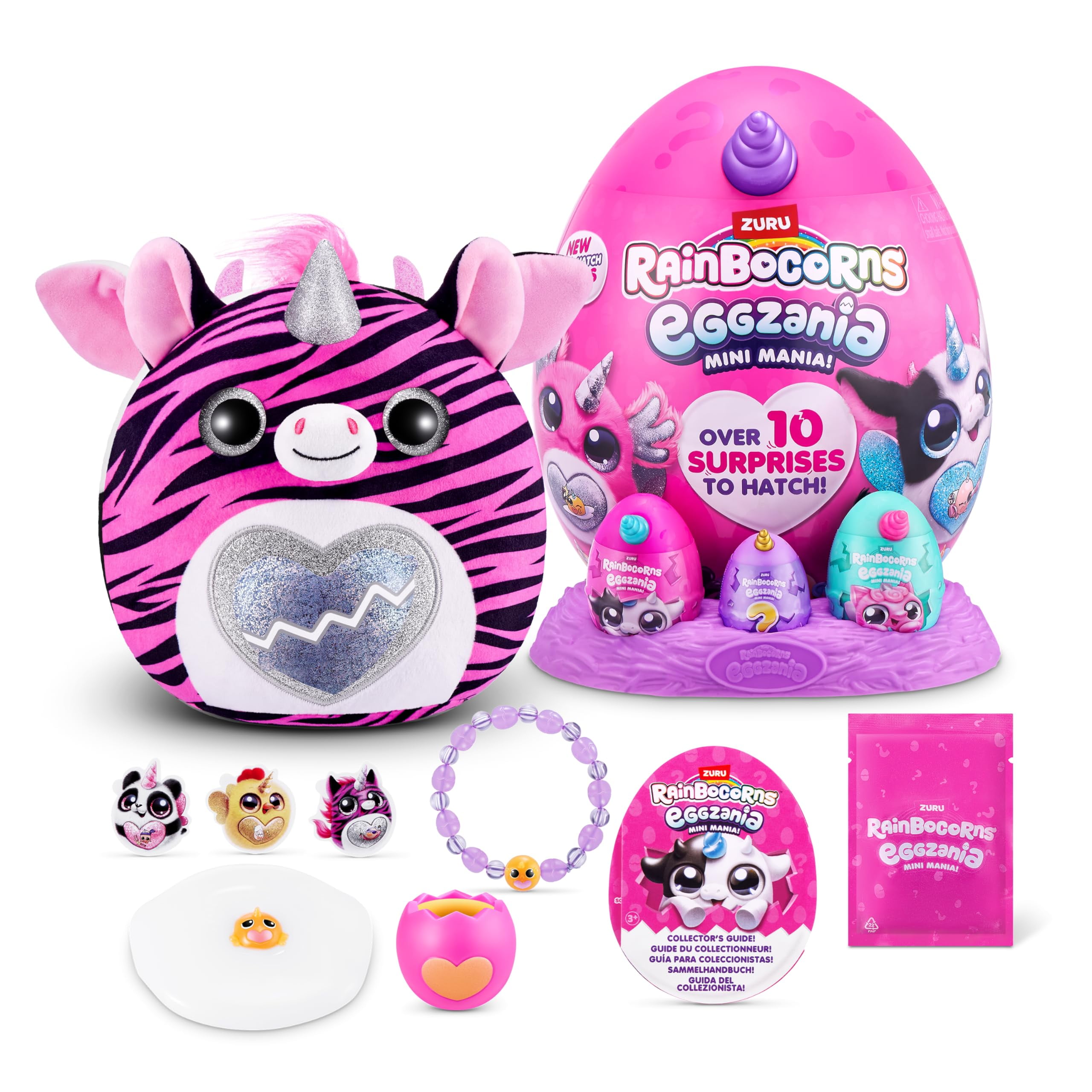 Peluche Rainbocorns Eggzania Mini Mania Cebra para Niñas | Walmart en línea