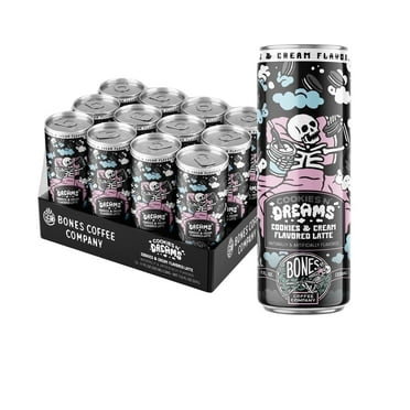 Bones Coffee Ready To Drink Cold Brew Latte Coffee Can | 11 Fl oz ...