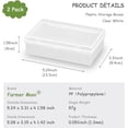 2 Pack 5.24x3.31x1.58 Inches Rectangular Clear Small Plastic Storage ...