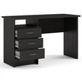 Pemberly Row Black Engineered Wood Computer Desk with Storage & 3 ...