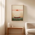 Canoe Lake, Sunset Landscape Wall Art, Scandinavian Print, Collection ...