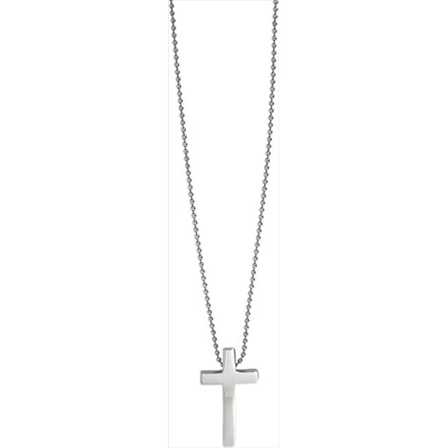 Solid Rock Jewelry 76018X Necklace Stainless Cross Pendant 18 In. Chain ...
