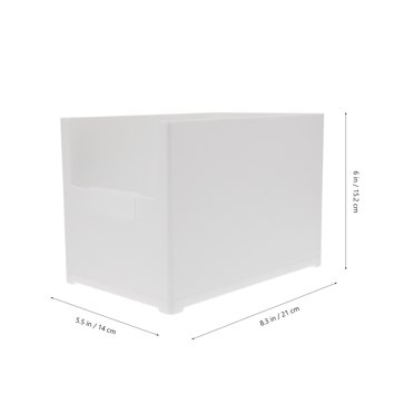 SimpleHouseware Stackable 3 Tier Sliding Basket Organizer Drawer, White ...