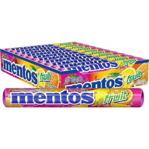 Click here for Mentos Fruit Roll 37g 20pk 37g prices