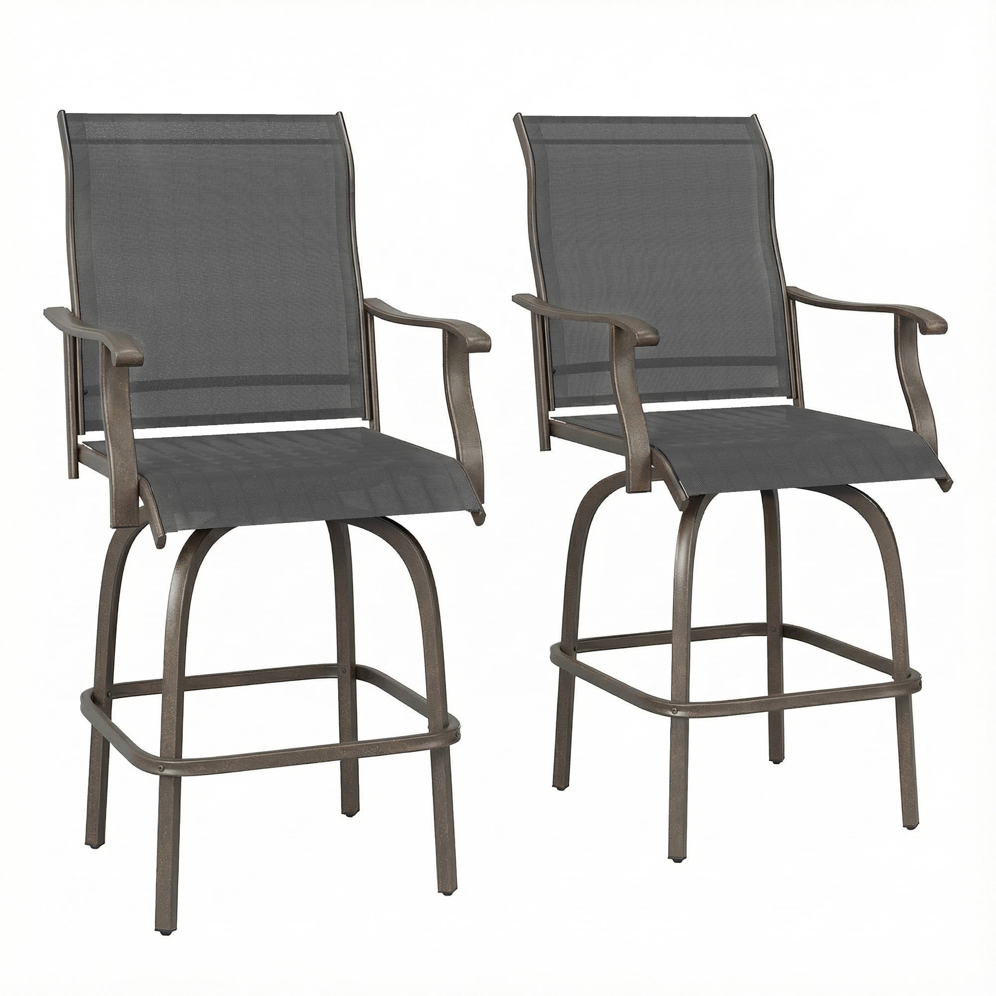 Click here for Outsunny Outdoor Swivel Bar Stools - Set Of 2  Hig... prices