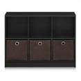 Furinno Wooden Bookshelf - Basic 3x2 Cube Storage Organizer with ...