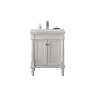 Latoscana OA53OPT3W Oasi 53 Inch Vanity With Left Side Cabinet In White ...
