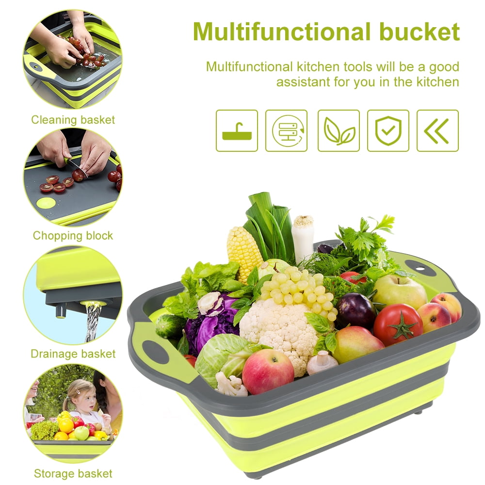 ODOMY Collapsible Cutting Board,Multifunction Cutting Board Foldable ...