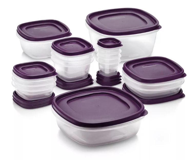 Rubbermaid 30pc Food Storage Containers Easy Find Lids Amethyst ...