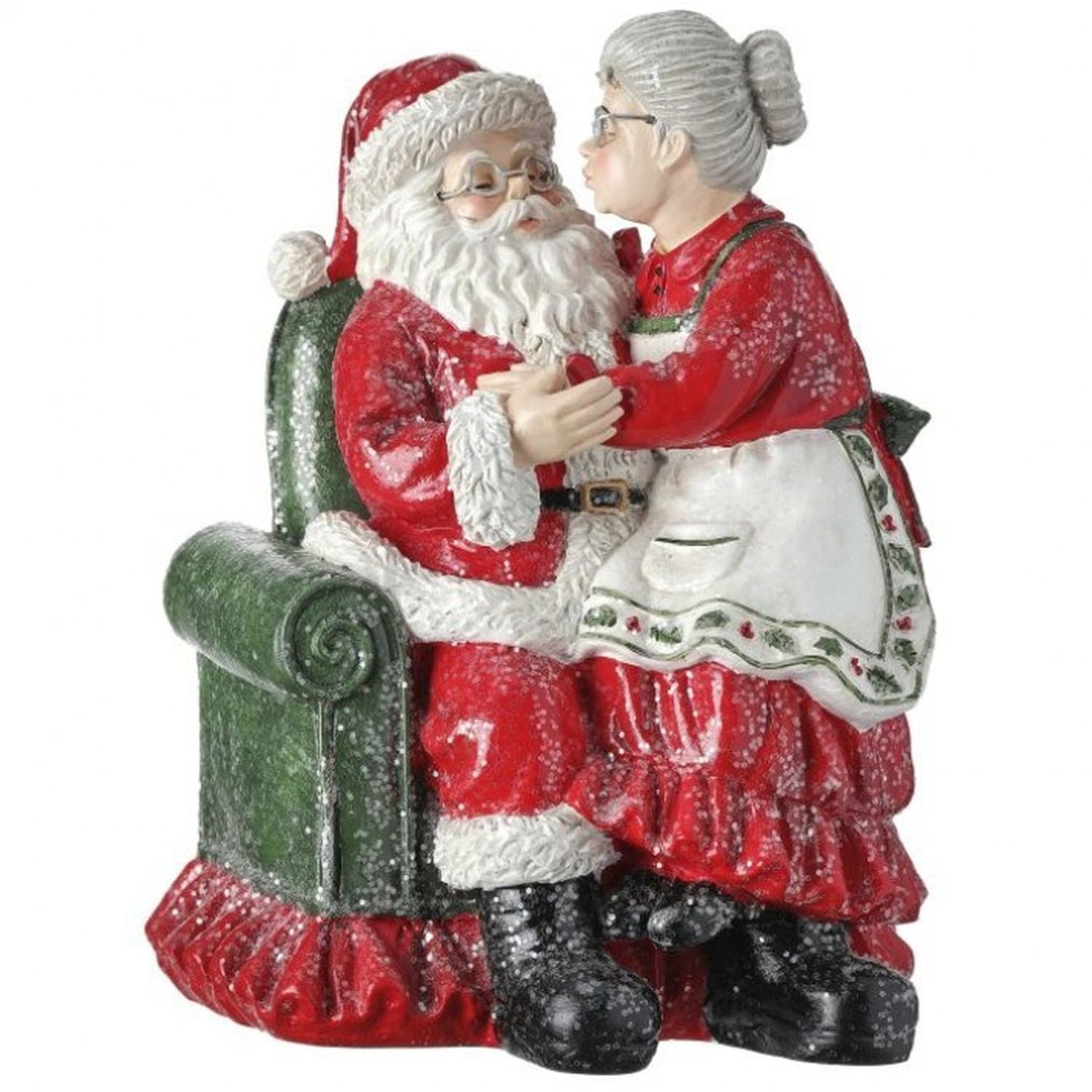 Regency International 7.8" Resin Santa & Mrs Claus In Chair - Walmart.com