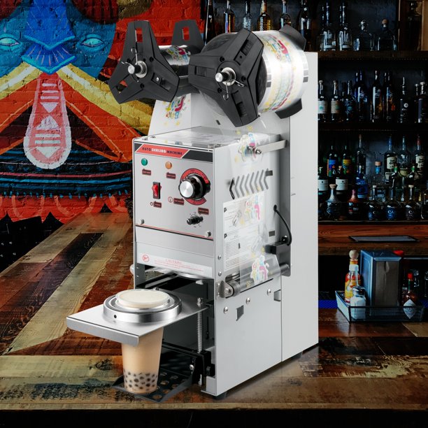 BENTISM Semi-automatic Cup Sealing Machine Cup Sealer Silver 300-500 ...