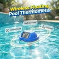 Digital Pool Thermometer, 2026 Upgrade Solar Powered Floating Water ...