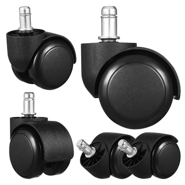 WEN 3-Inch Polyurethane Replacement Office Chair Swivel Caster Wheels ...